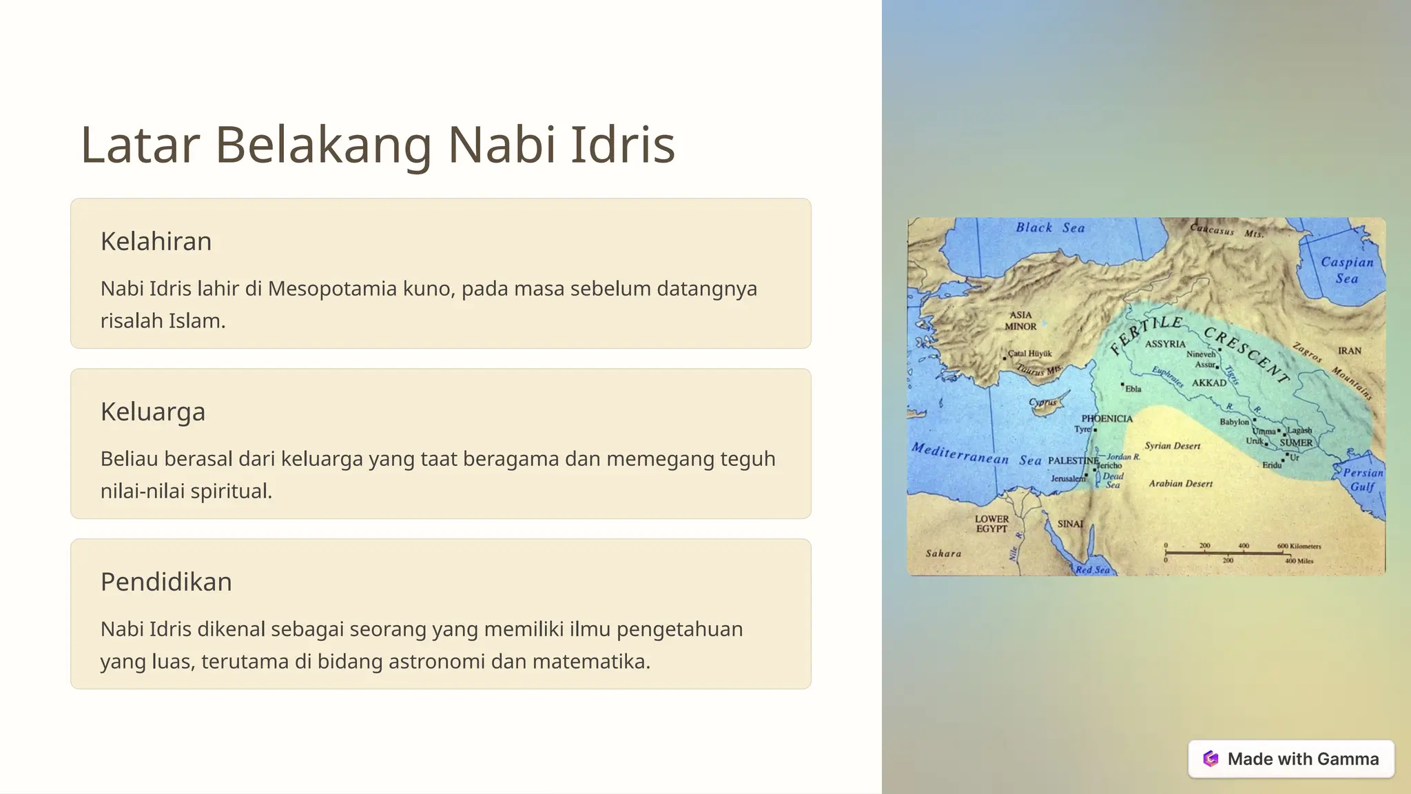 Ppt nabi idris sejarah nabi idris dari awal sampai akhir | PPTX