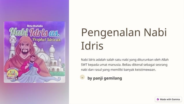 Ppt nabi idris sejarah nabi idris dari awal sampai akhir | PPTX