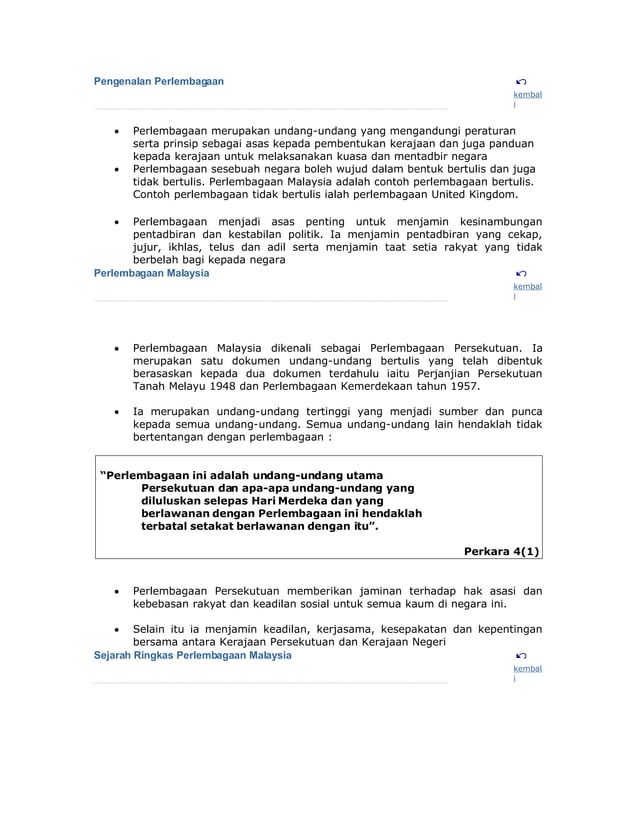 Pengenalan Perlembagaan | PDF