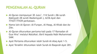 PENGENALAN AL-QURAN DAN TAJWID YANG PERTAMA | PPT