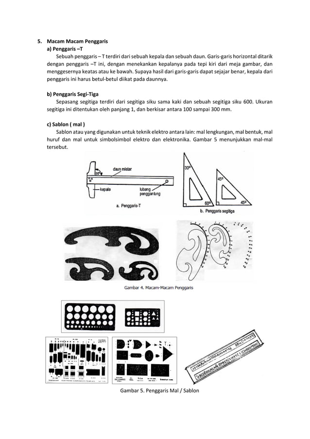 Pengenalan alat dan bahan gambar teknik | PDF