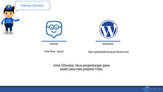 Pengenalana tools gdevelop | PPTX
