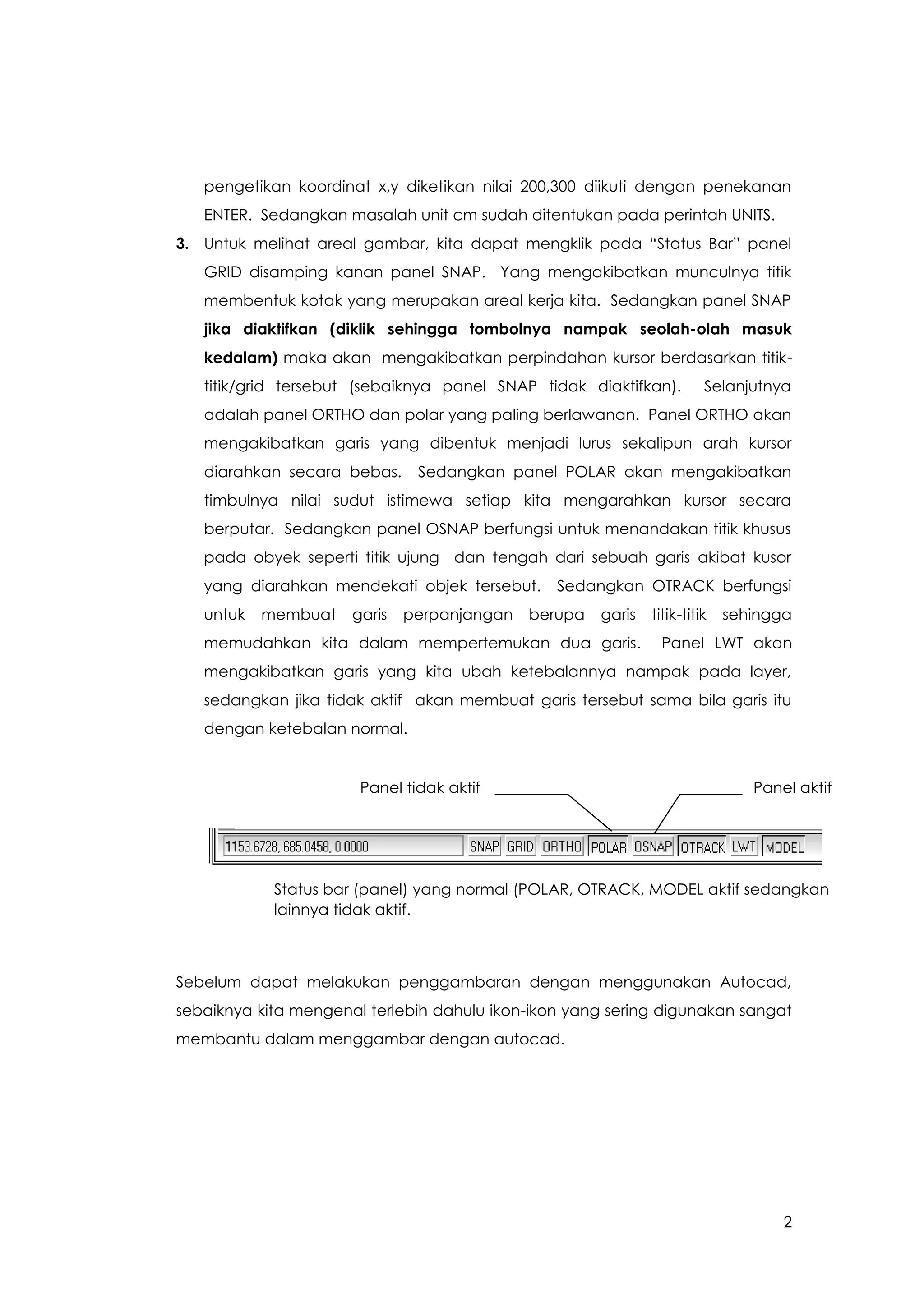Pengenalan auto cad praktikum menggambar_kim | PDF