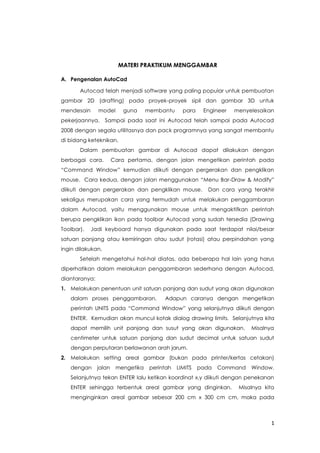 Pengenalan auto cad praktikum menggambar_kim | PDF