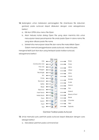 Pengenalan auto cad praktikum menggambar_kim | PDF