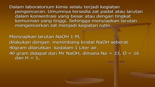 Pengenalan bahan dan pembuatan larutan dasar | PPTX