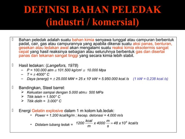 Pengenalan bahan peledak | PPT