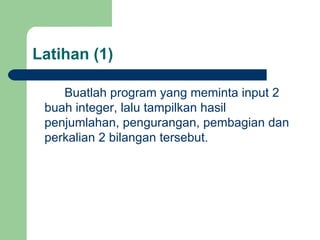 Pengenalan Bahasa C | PPT