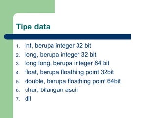 Pengenalan Bahasa C | PPT