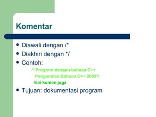 Pengenalan Bahasa C | PPT