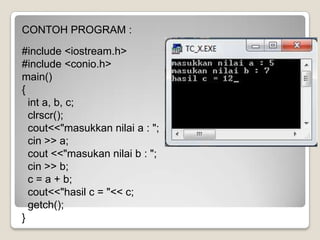 Pengenalan bahasa c++ | PPTX
