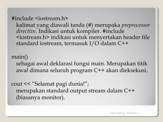 Pengenalan bahasa C++ | PPT