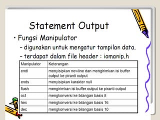 Pengenalan bahasa C++ | PPT