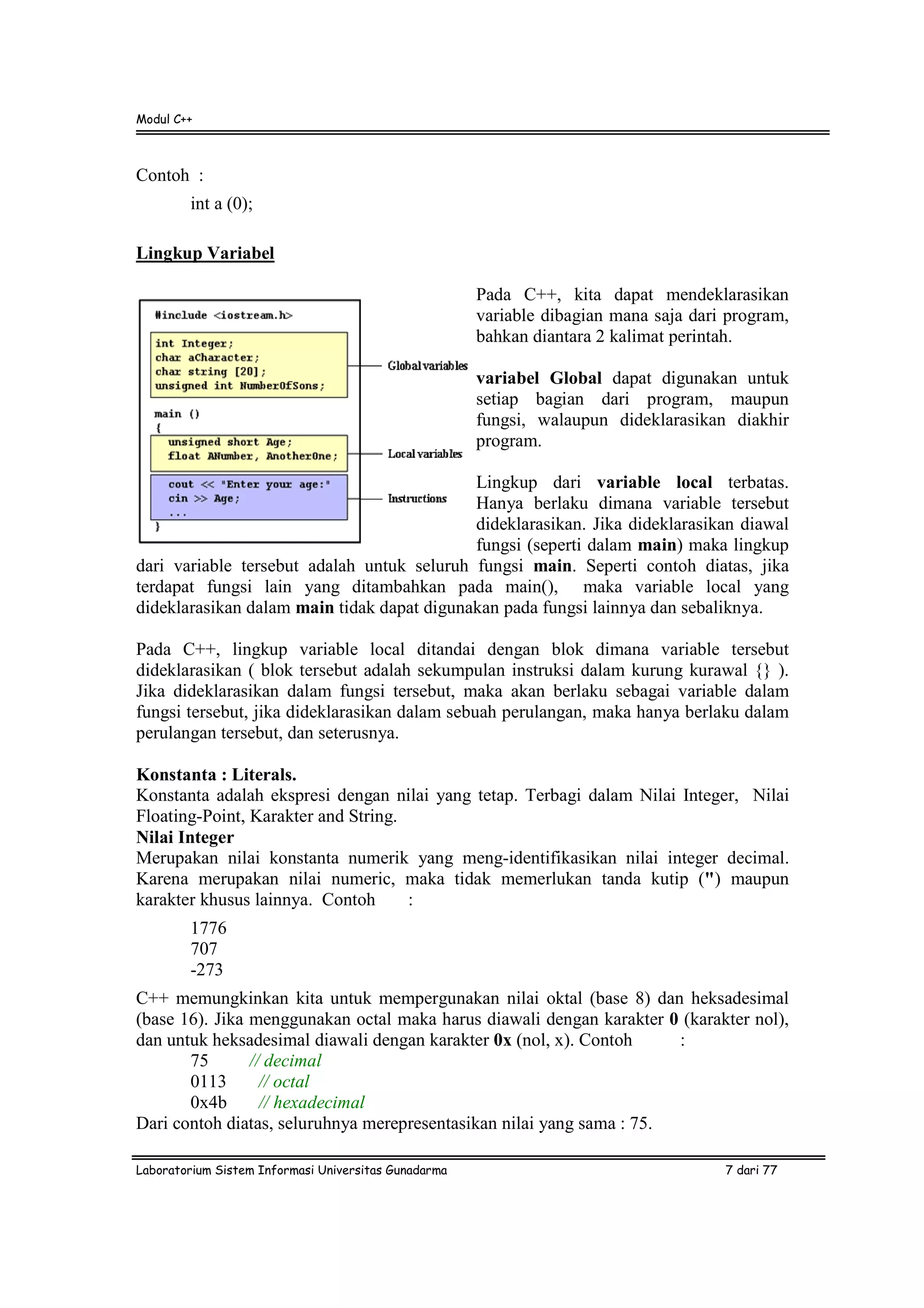 Pengenalan bahasa c++ | PDF