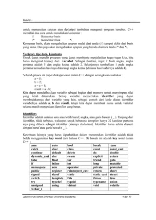 Pengenalan bahasa c++ | PDF