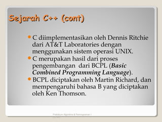 Pengenalan bahasa c++ | PPT