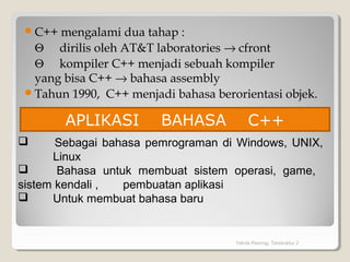Pengenalan bahasa c++ | PPT