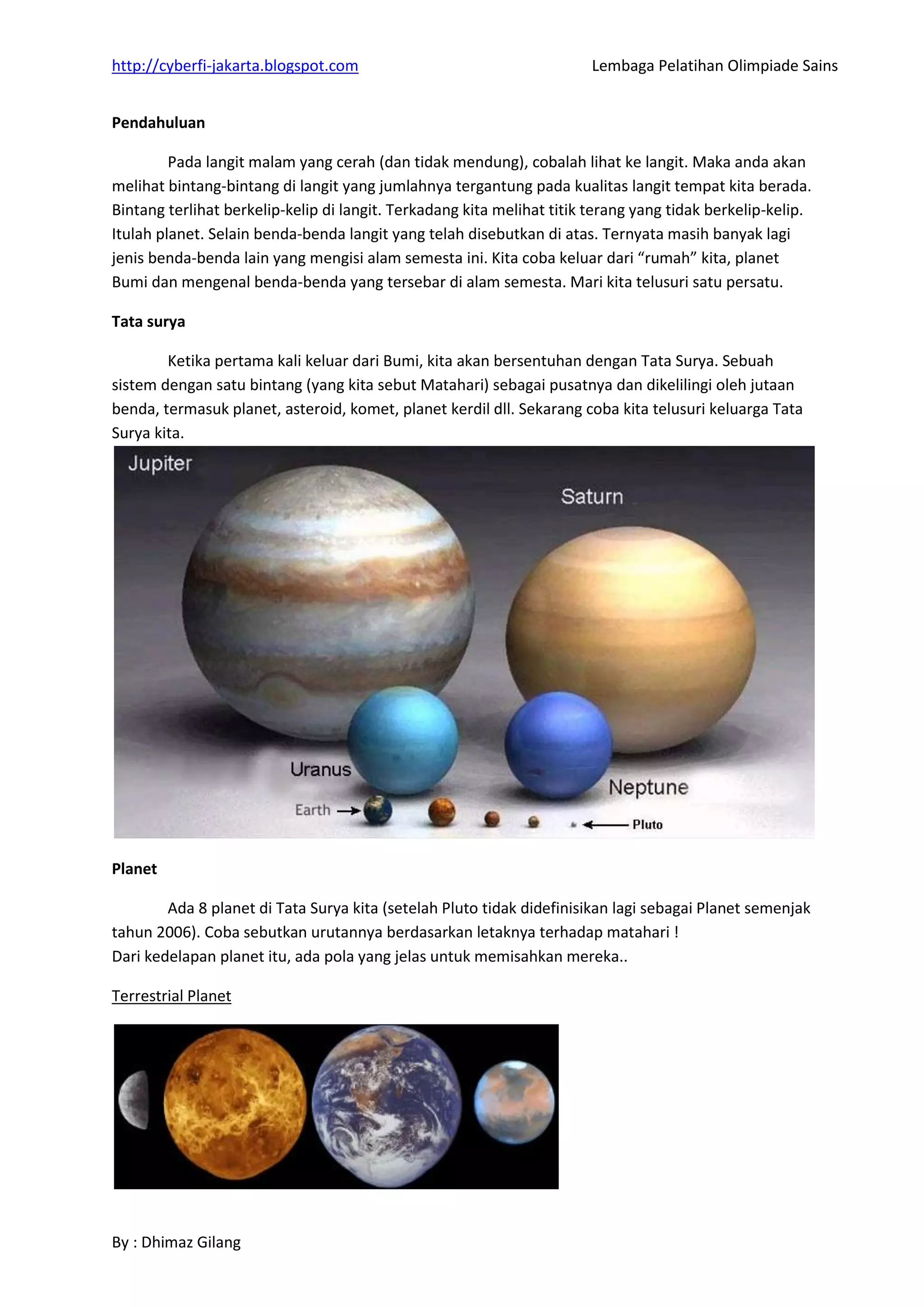 Pengenalan benda langit | PDF