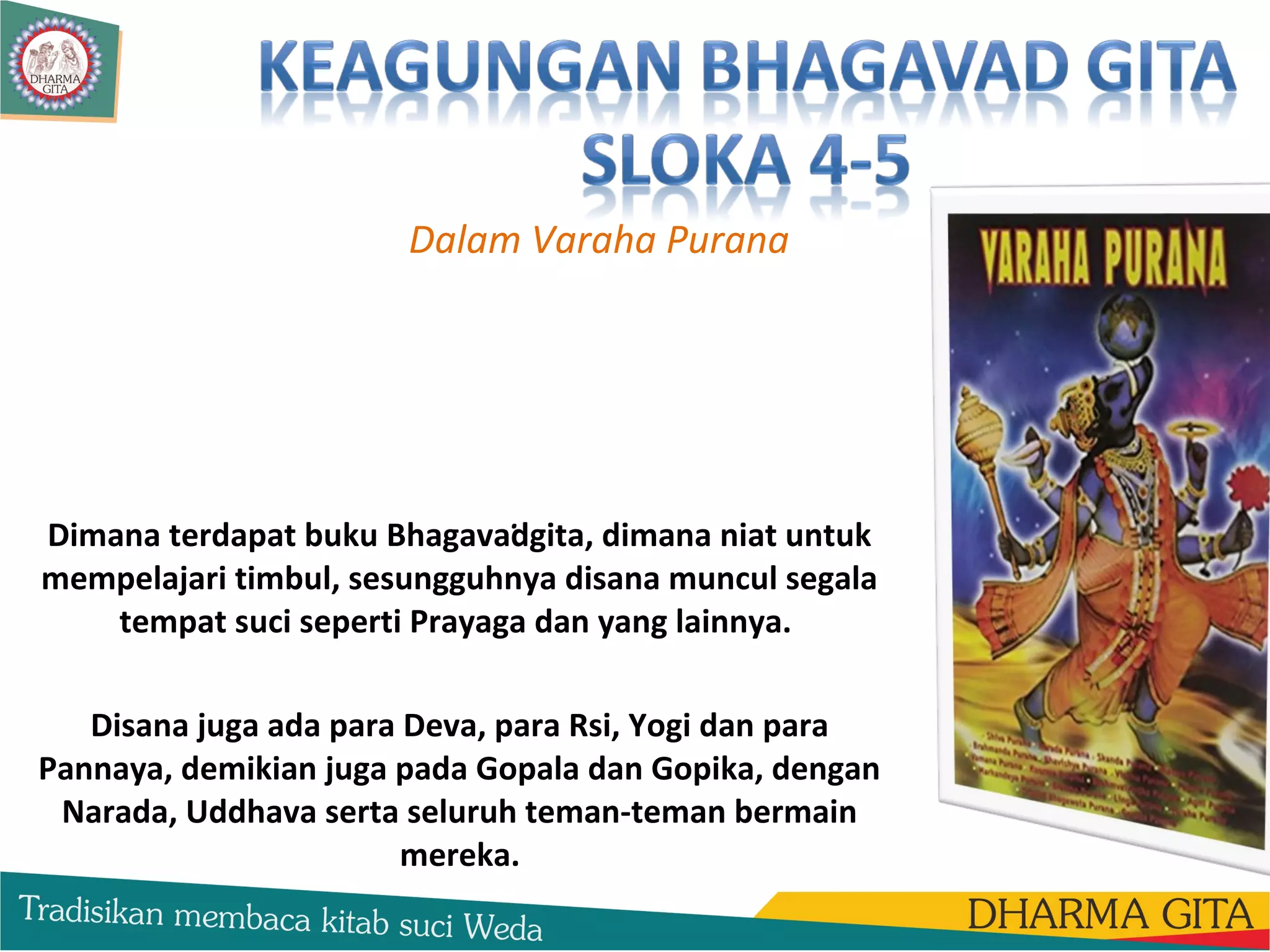 Tradisi Membaca Kitab Suci Weda | PPT