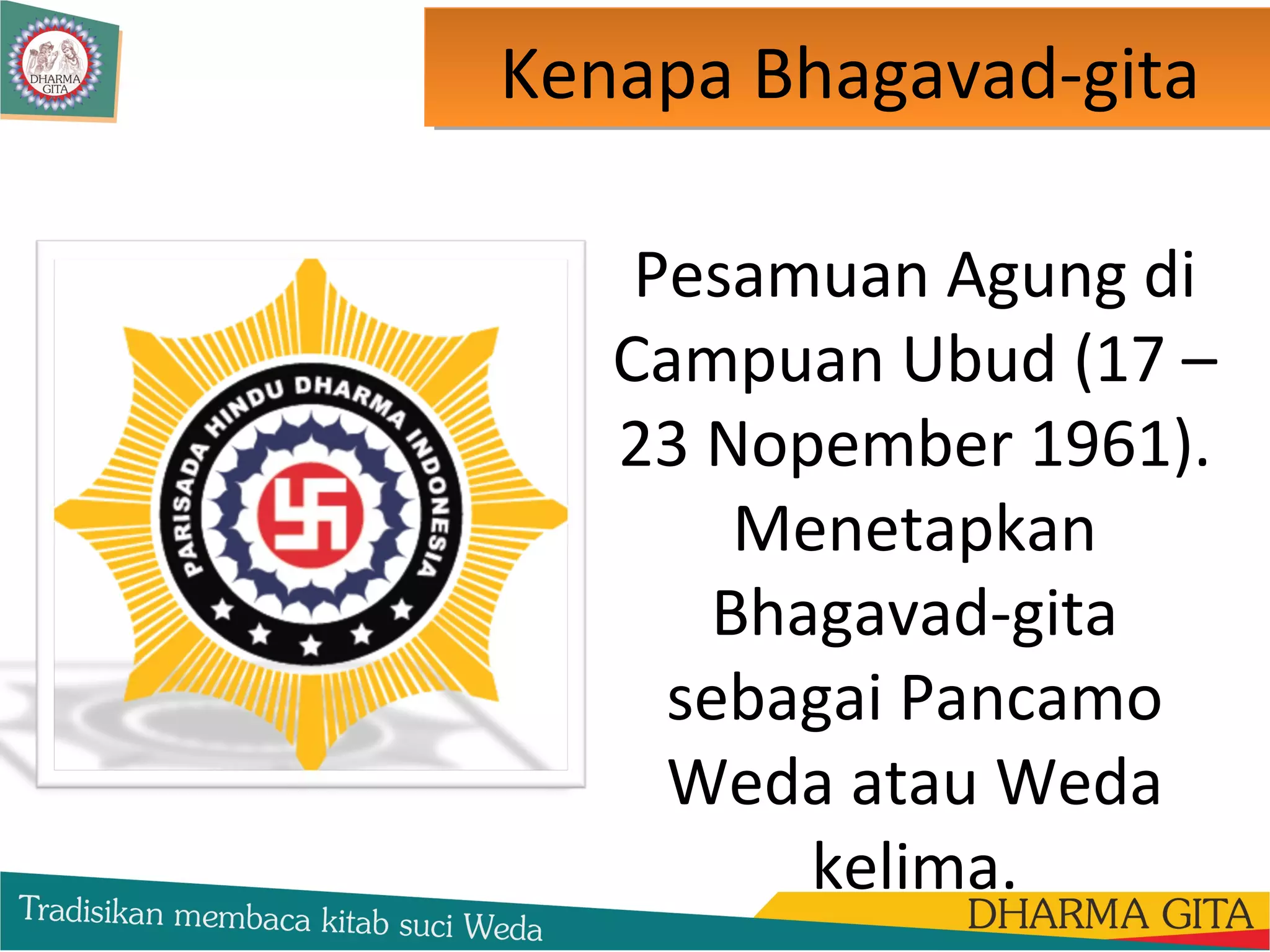 Tradisi Membaca Kitab Suci Weda | PPT