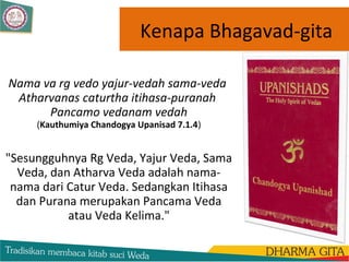 Tradisi Membaca Kitab Suci Weda | PPT