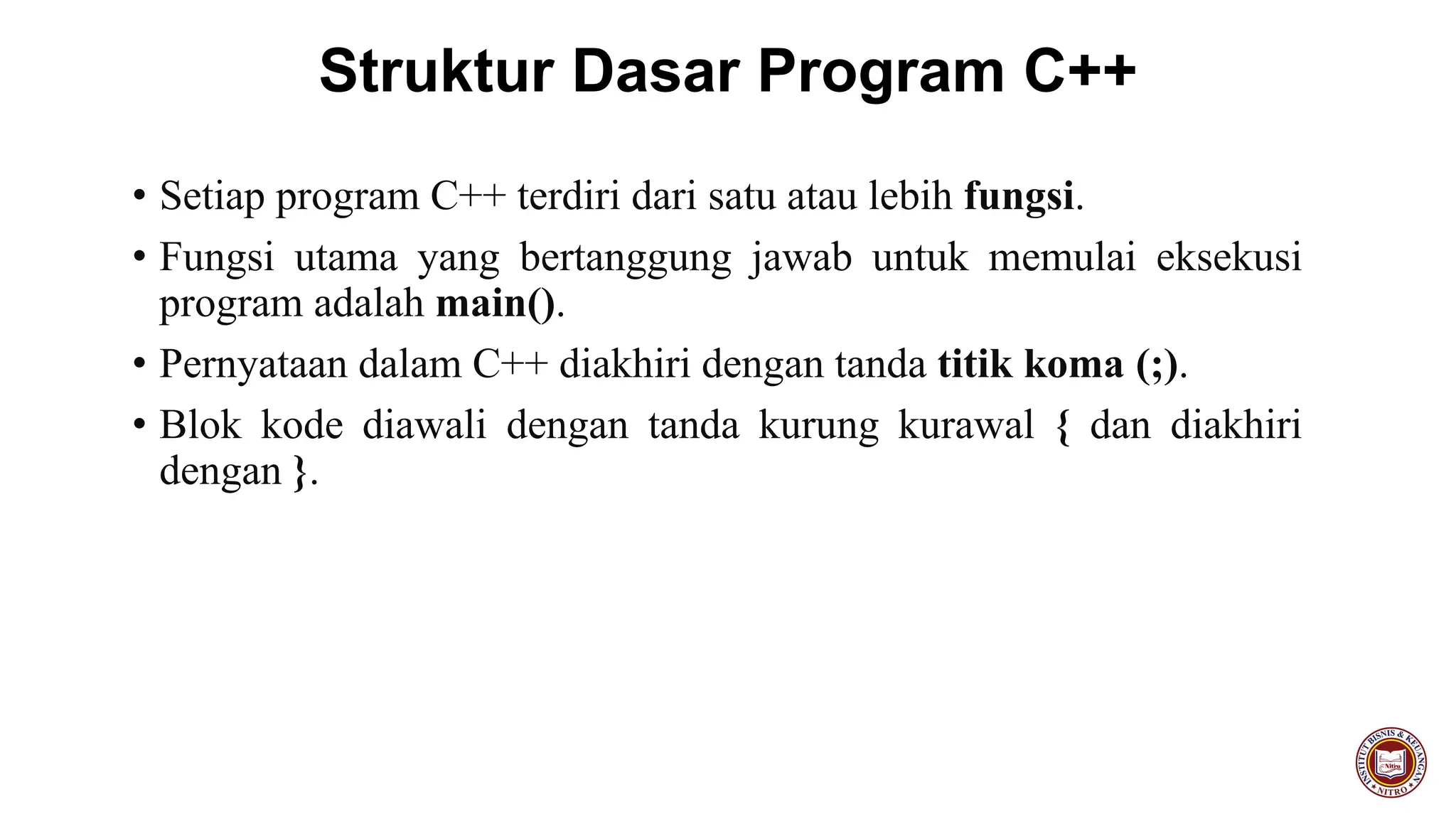 Pengenalan C++ aaaaaaaaaaaaaaaaaaaaaaaaaaaaaaaaaaaaaaaaaaaaaaaaa | PPT