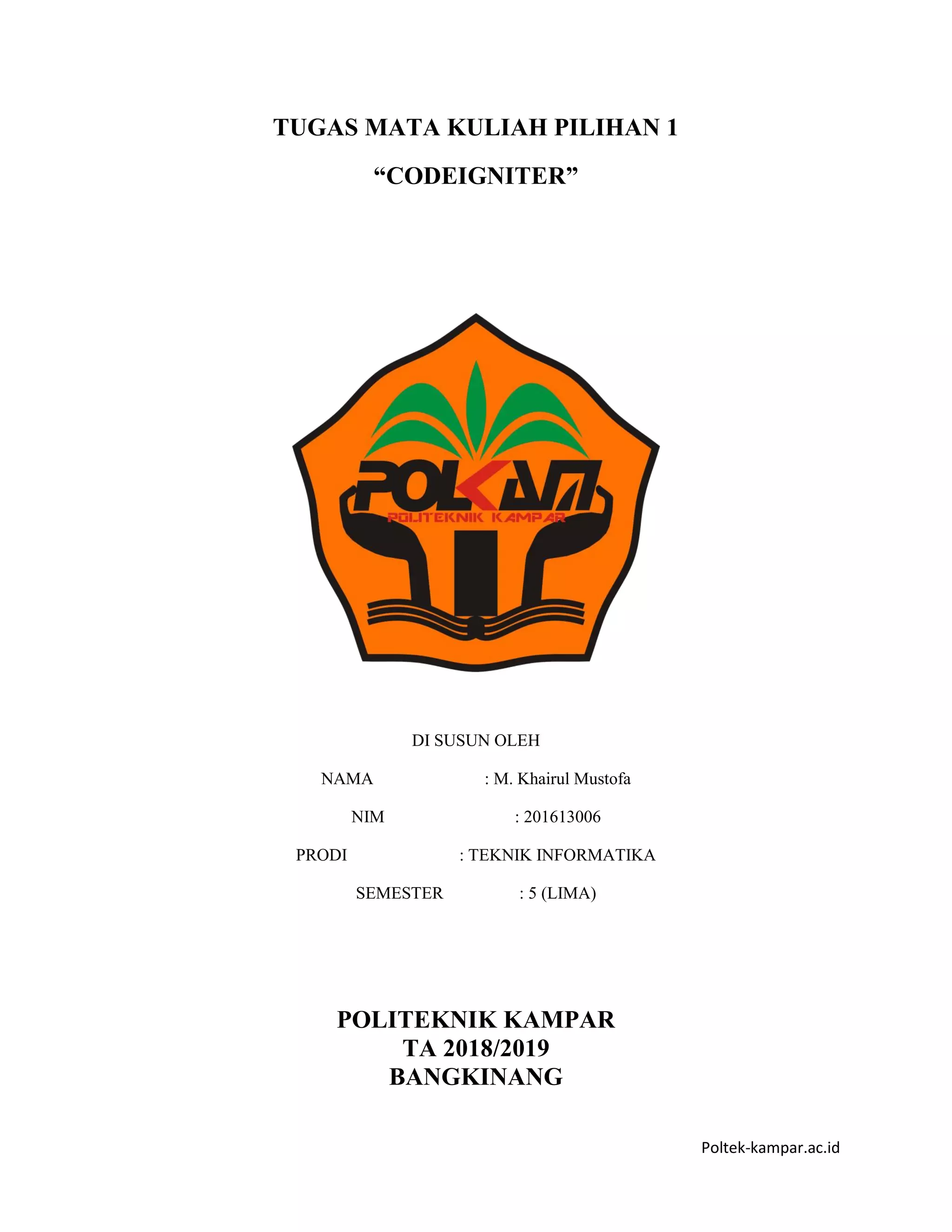 Pengenalan code igniter | PDF