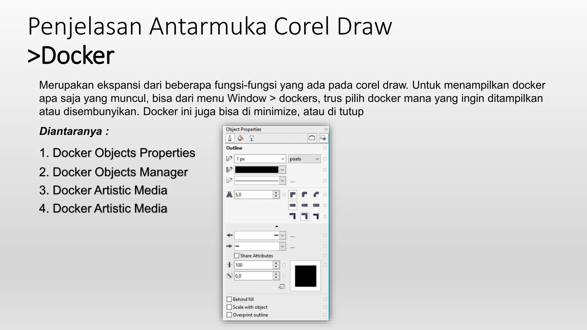 Pengenalan Corel Draw Dan Tata Cara Penggunaannya Pptx