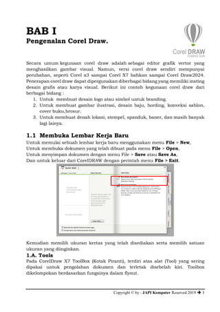 Pengenalan CorelDRAW X7.pdf Mengenal dasar untuk belajar software ...