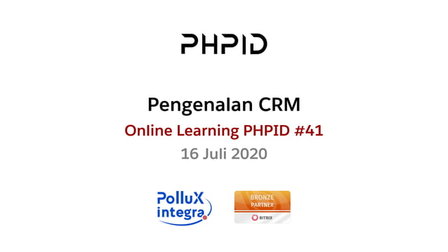 Pengenalan CRM - PHP.ID