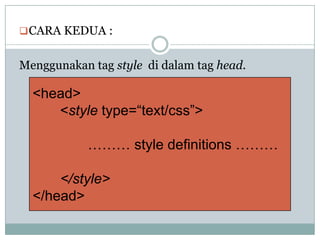 Pengenalan css | PPT