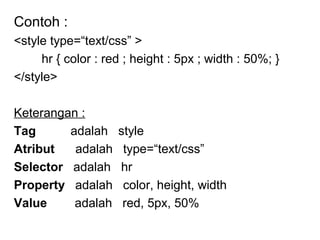 Pengenalan css | PPT