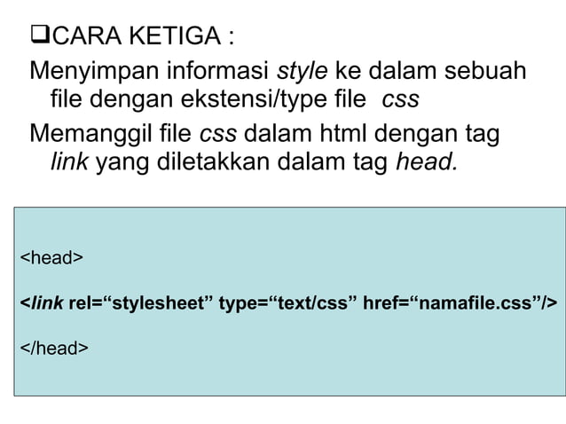Pengenalan css | PPT