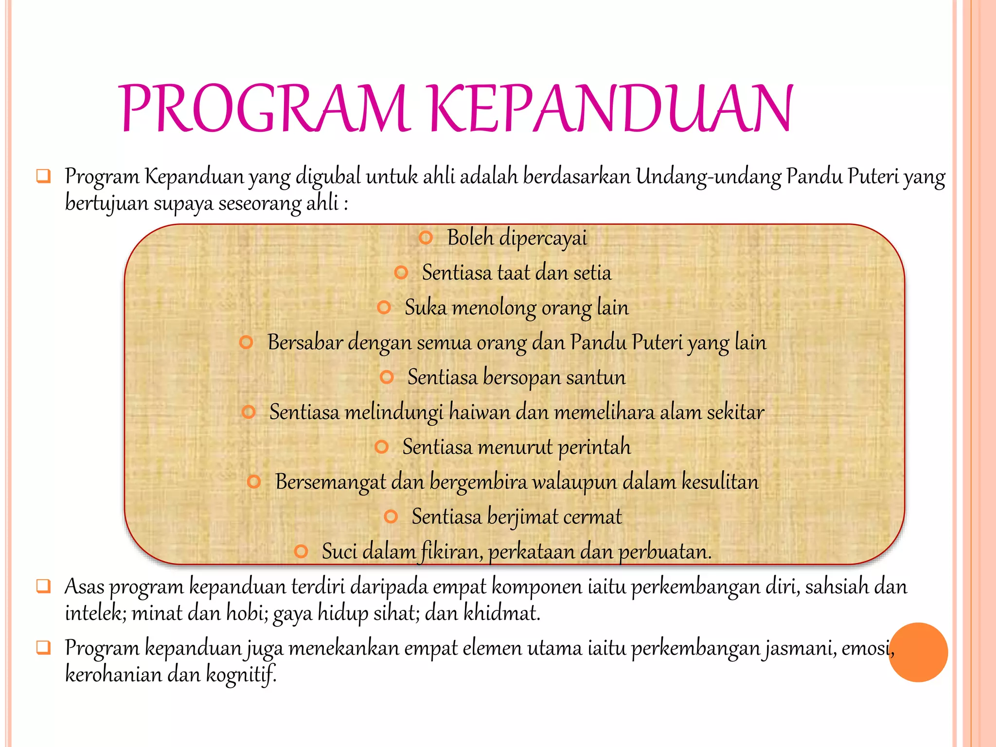 Pengenalan dan perlembagaan pandu puteri | PPTX