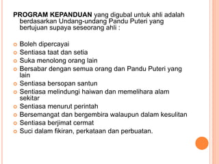 Pengenalan dan perlembagaan pandu puteri | PPTX