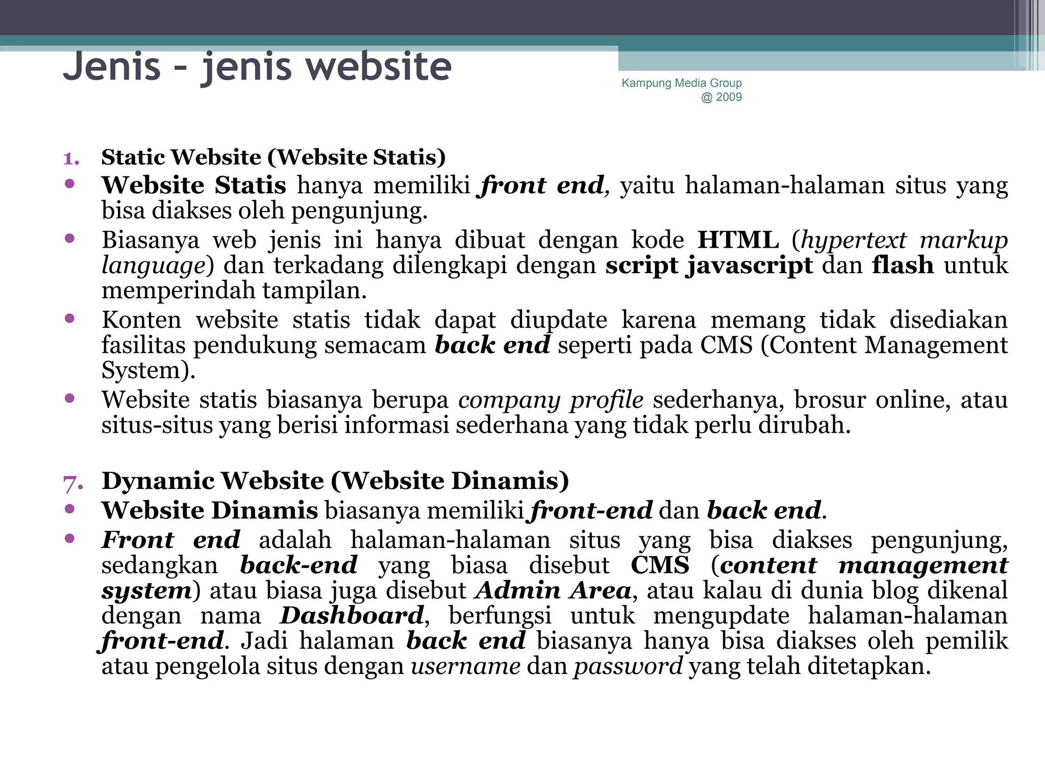 Pengenalan Dasar Internet Dan Website | PPT