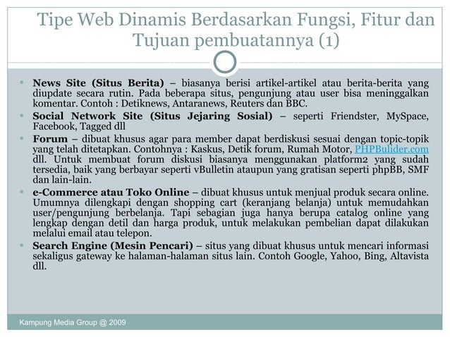Pengenalan Dasar Internet Dan Website | PPT