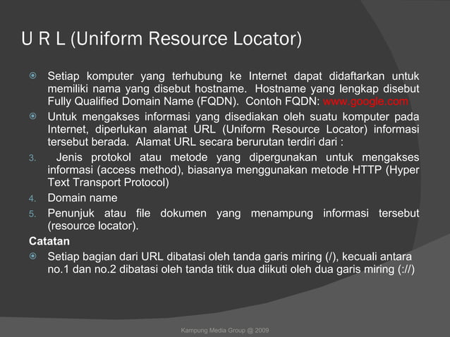 Pengenalan Dasar Internet Dan Website | PPT