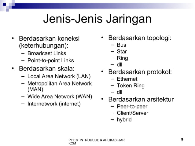 PENGENALAN DASAR JARINGAN KOMPUTER dan telekomunikasi | PPT