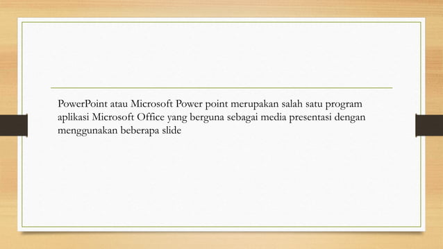 materi pengenalan dasar power point untuk presentasi | PPTX