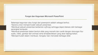 materi pengenalan dasar power point untuk presentasi | PPTX