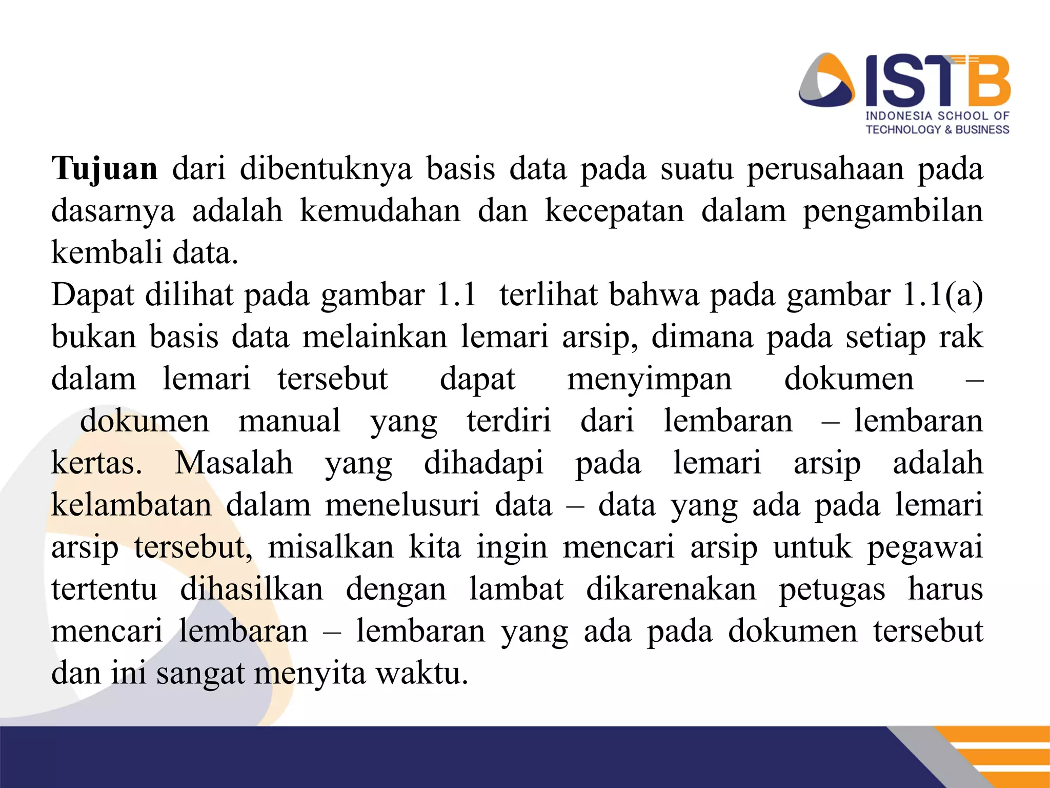 Pengenalan dasar sistem basisdata | PDF