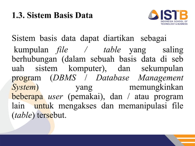 Pengenalan dasar sistem basisdata | PDF