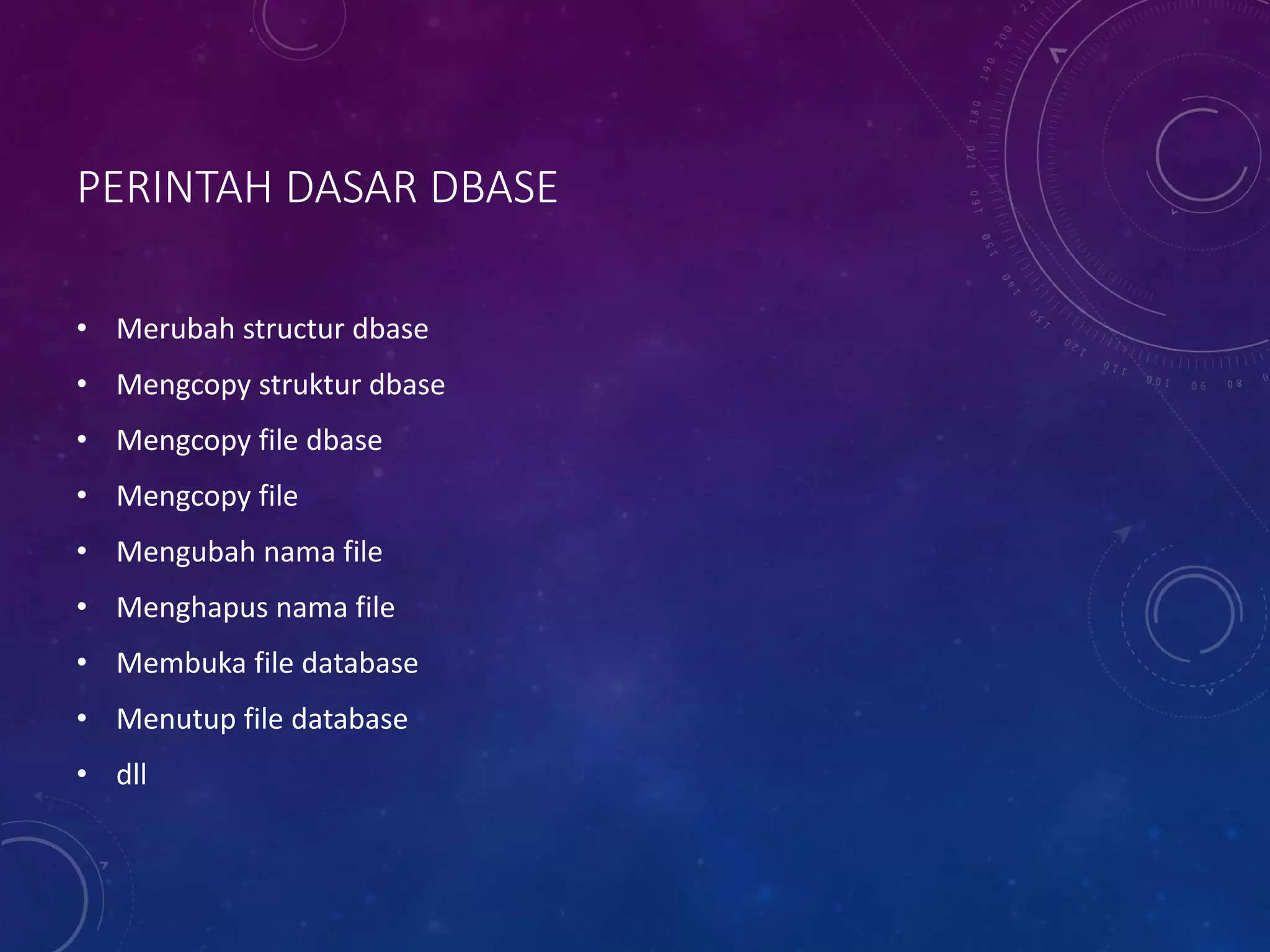 Pengenalan dbase IV | PPTX