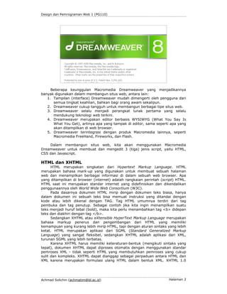 Pengenalan dreamweaver | PDF