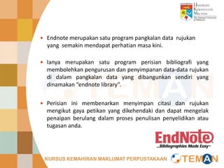 Pengenalan endnote | PPTX