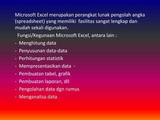 Pengenalan excel | PPTX