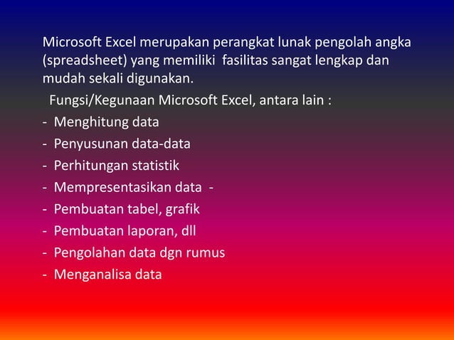 Pengenalan excel | PPTX