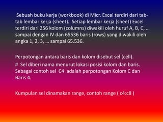 Pengenalan excel | PPTX