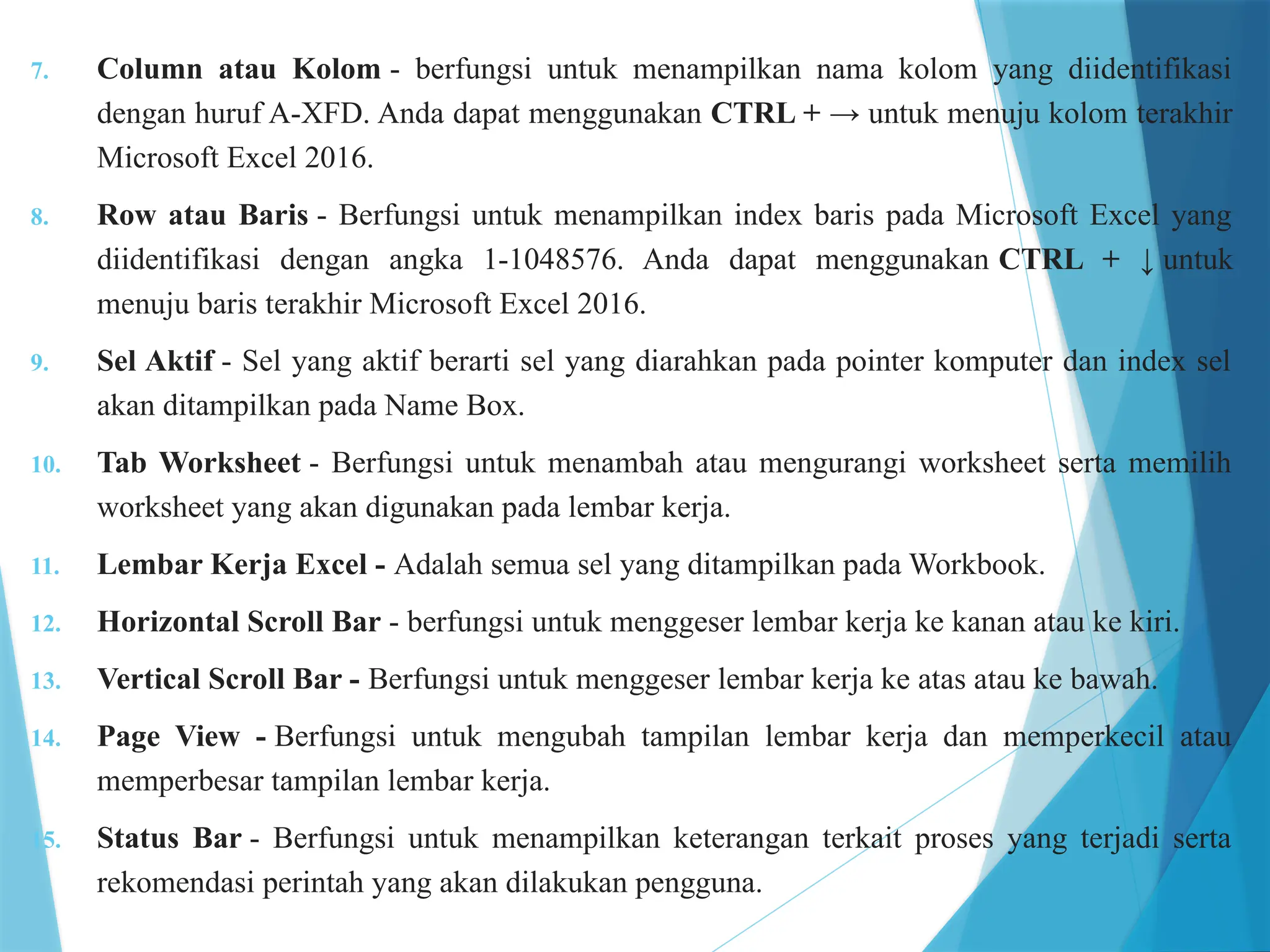 PENGENALAN DASAR EXCEL KELAS 8 - RG.pptx